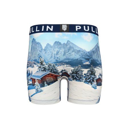 Boxer homme Polyester Bleu/Blanc Imprimé - Pull In